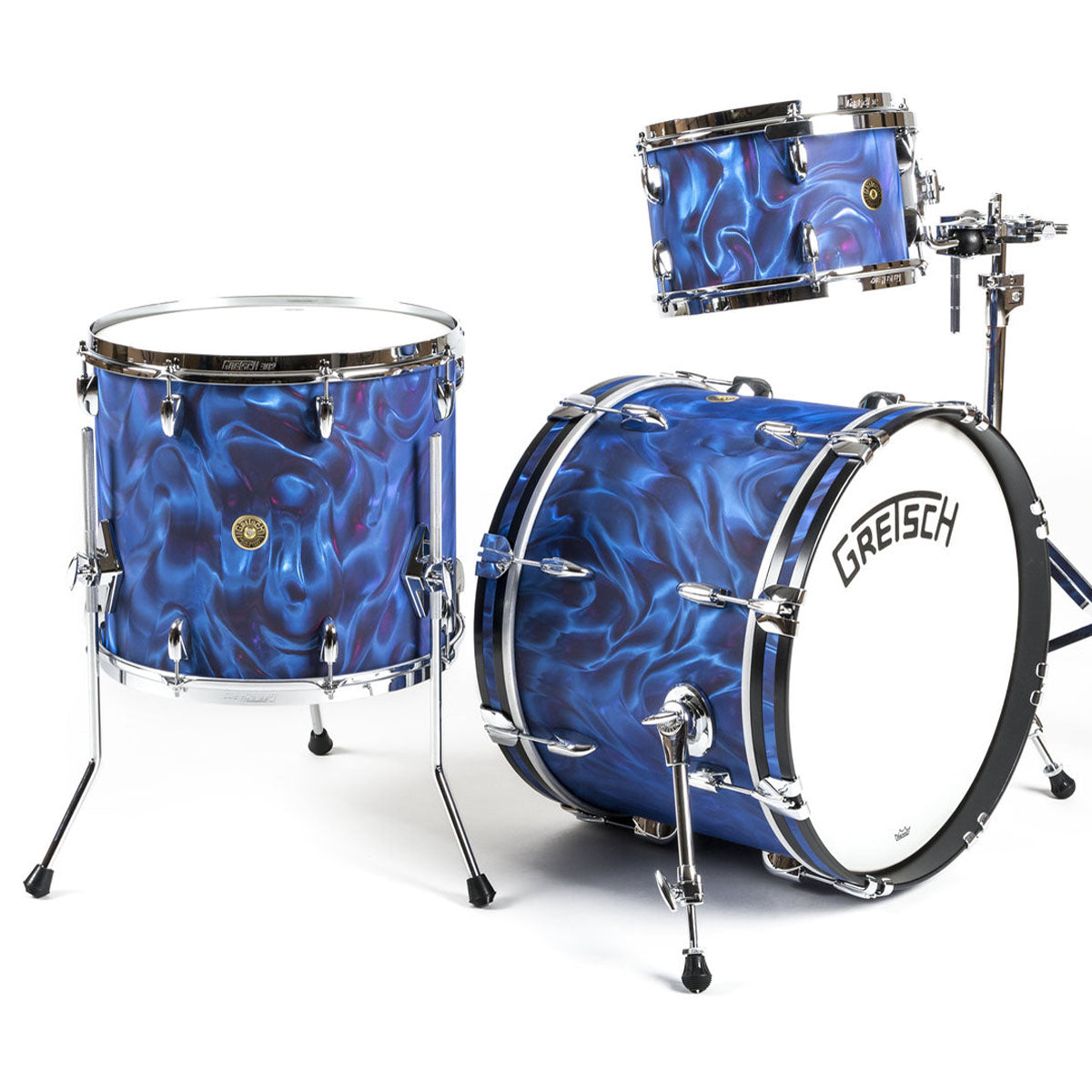 Gretsch USA Broadkaster Shell Pack in Peacock Satin Flame - 20"| 12 ...