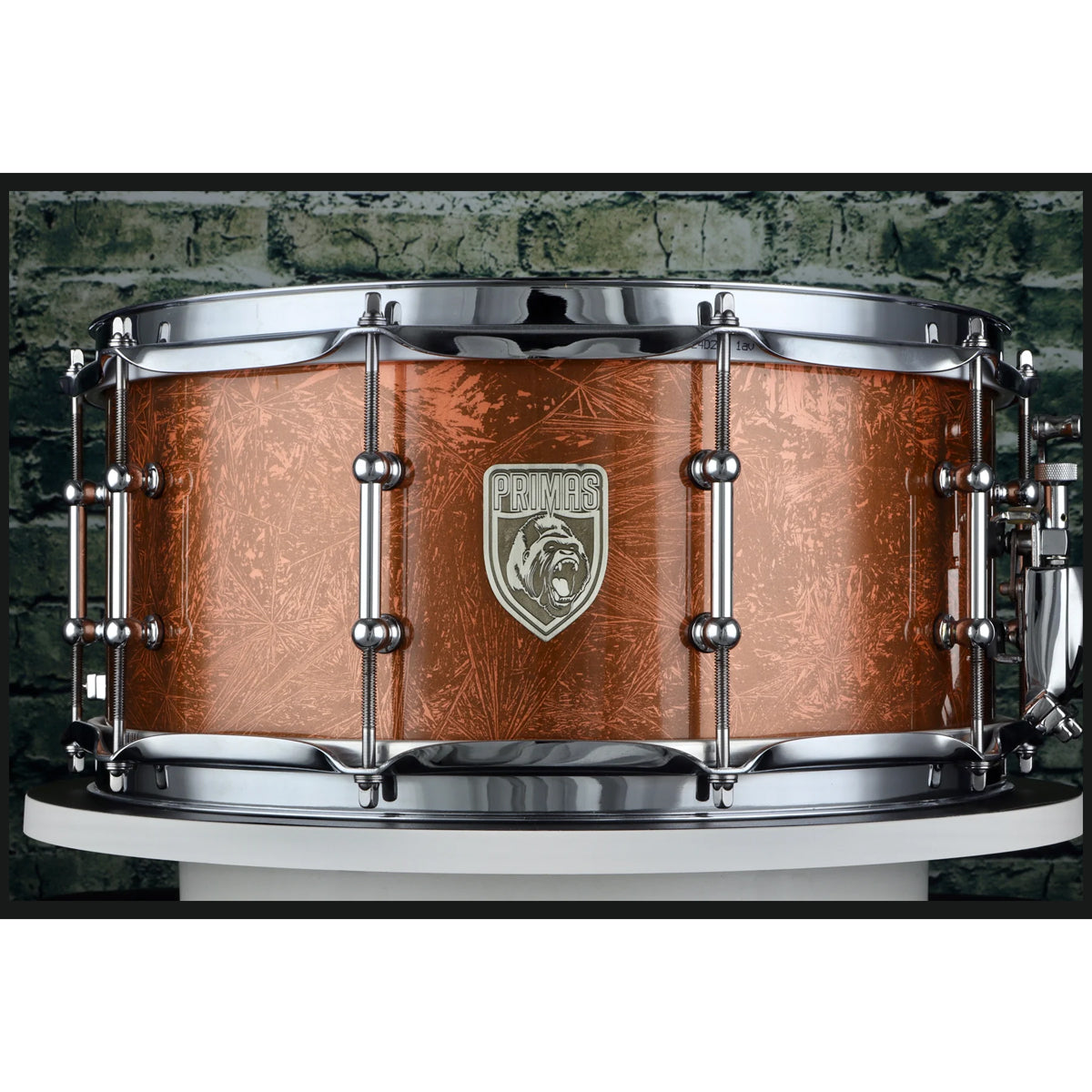 Primas Custom Shop 14"x6.5" White Oak/Padauk Snare Drum in Crystal Cop ...