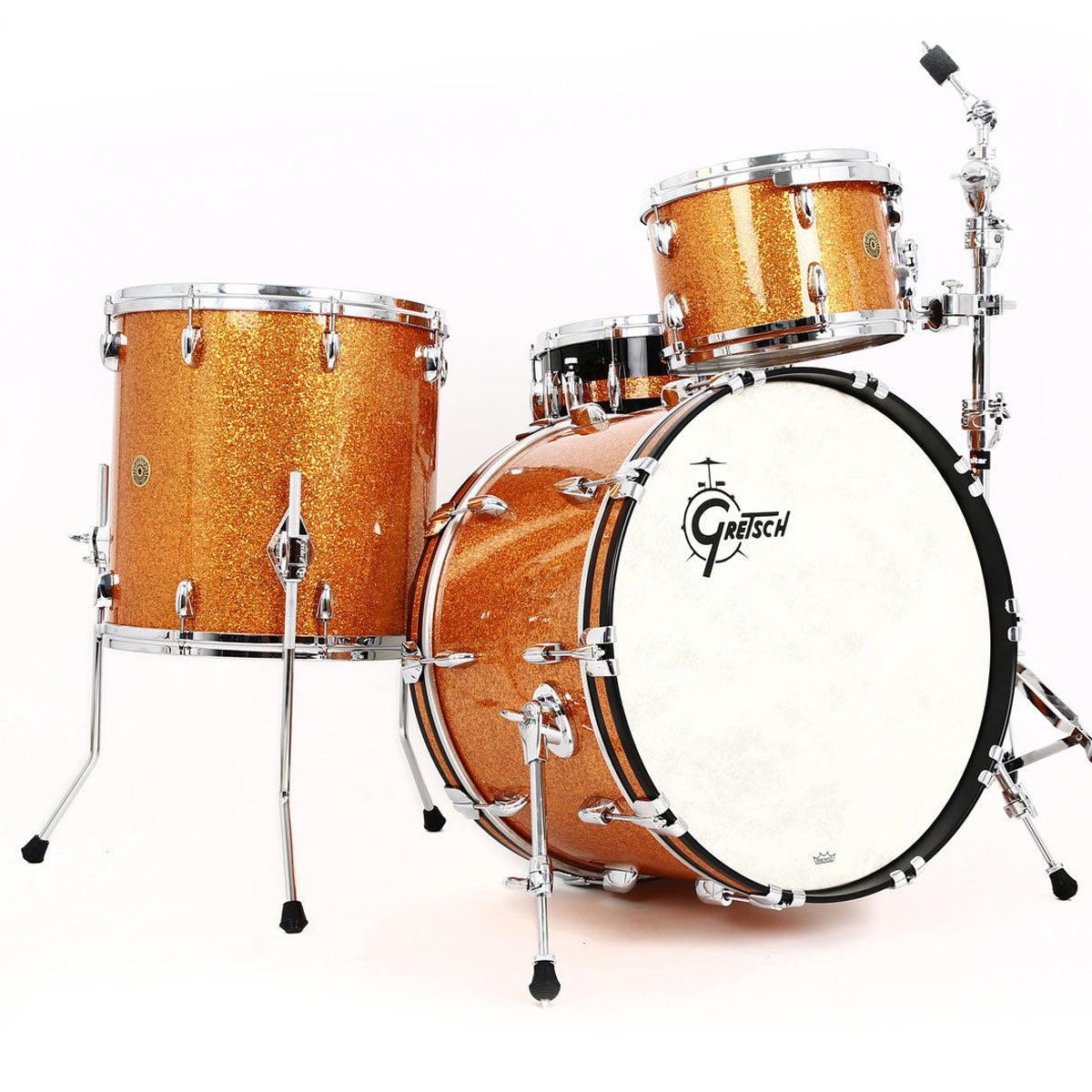 Gretsch USA Custom Shell Pack in Gold Glass - 22"| 12"| 16"| 14" SD ...